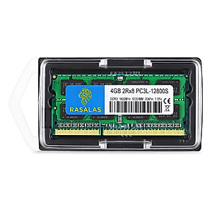 8GB (2X 4GB) PC3L-12800S DDR3L 1600MHz 4GB RAM DDR3L PC3L-12800S 1600MHZ SODIMM 2Rx8 1.35V 204Pin CL11 Rasalas Memory kit for Laptop/Notebook/AIO Computer Upgrade