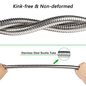 TCEUMIK 44&#039;&#039; Commercial Faucet Sprayer Hose Pre Rinse Hose Replacement Kit for Most Commercial Kitchen Sink Faucets Stainless Steel Flexible Hose Dishwasher Spray Hose Parts Brass Structure