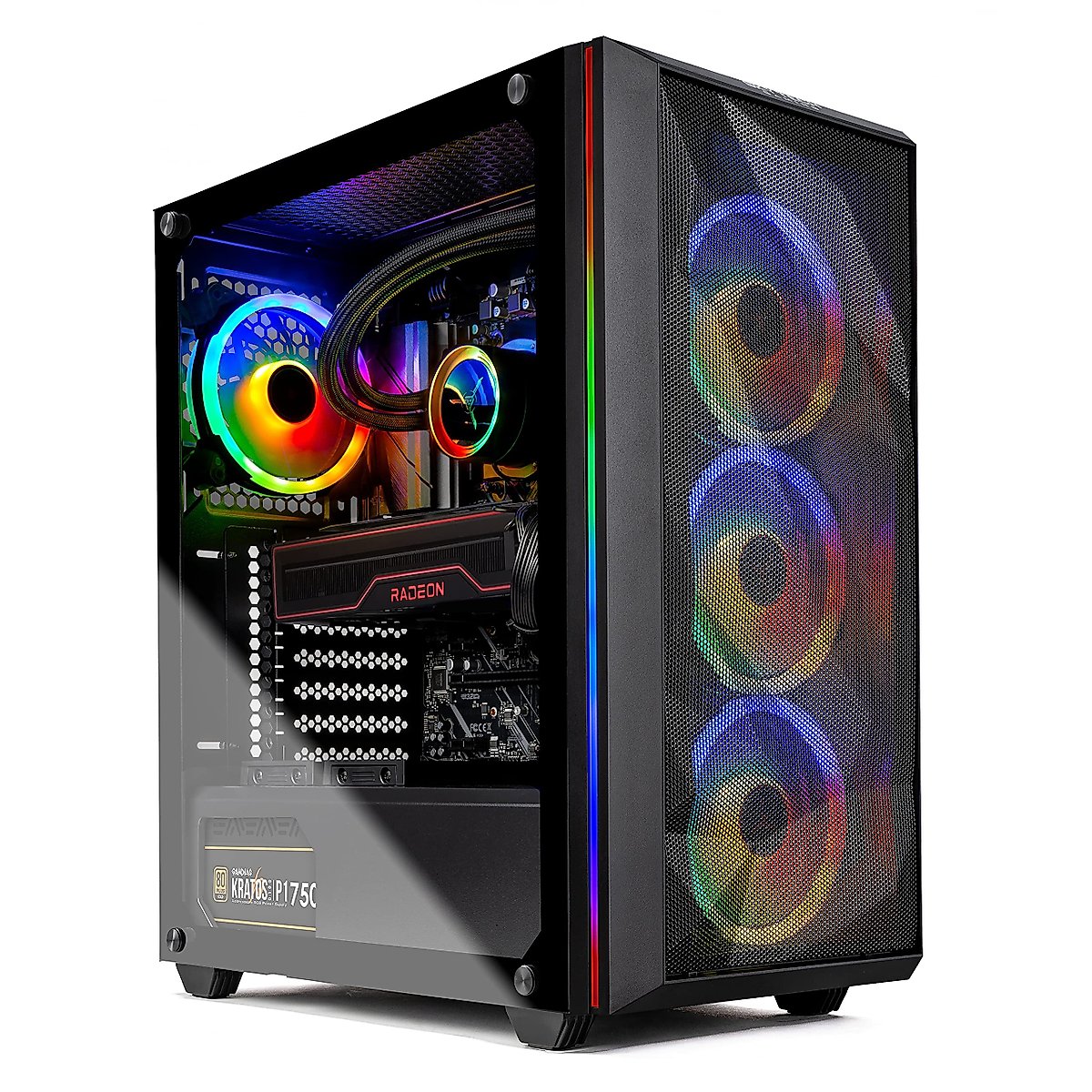 Skytech Chronos Gaming PC Desktop - AMD Ryzen 9 5900X 3.7GHz, 6700XT 12G GDDR6, 16GB DDR4 3200, 1TB NVMe SSD, 240MM AIO, AC WiFi, Windows 10 Home 64-bit, Black