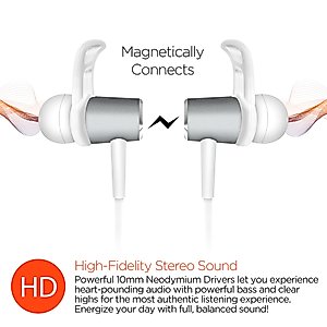 HyperGear MagBuds Wireless Stereo Sound Earphones. Sweatproof with Hands-free Microphone & Maximum Noise Isolation For Any Bluetooth Enabled Device