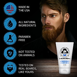 Bluebeards Original Wonder Beard Intensive Repair, 4 oz. - Beard Conditioner for Men with Meadowfoam Seed Oil & Amino Acids to Deeply Restore, Soften, and Rejuvenate Your Beard and Skin - Made in USA