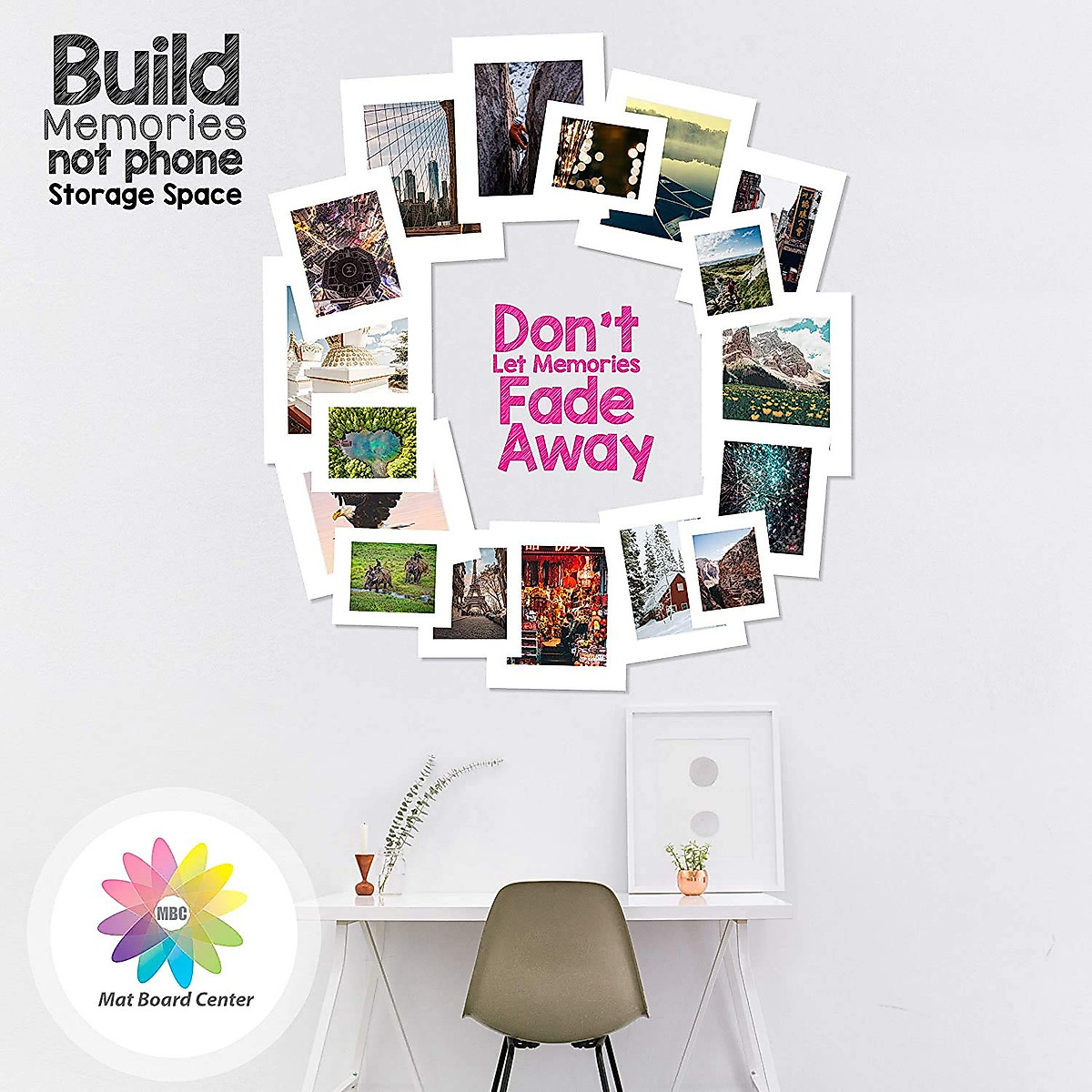 Mat Board Center, 25 Pack 9x12 Uncut Photo Mat Boards, White Color Backing Matt Board Great for Arts, Frames, Photos, Prints