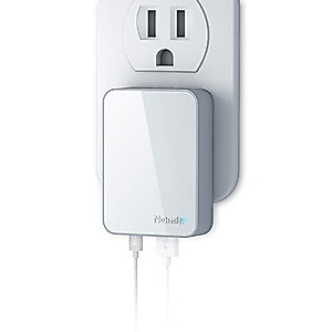 Nekmit USB C Charger, 60W Slim Fast Wall Charger Foldable for Travel, Thin Flat Dual Port with PD 3.0 & GaN Tech for Laptops, MacBook, iPad Pro, iPhone 14/14 Pro / 14 Pro Max, Pixel, Galaxy