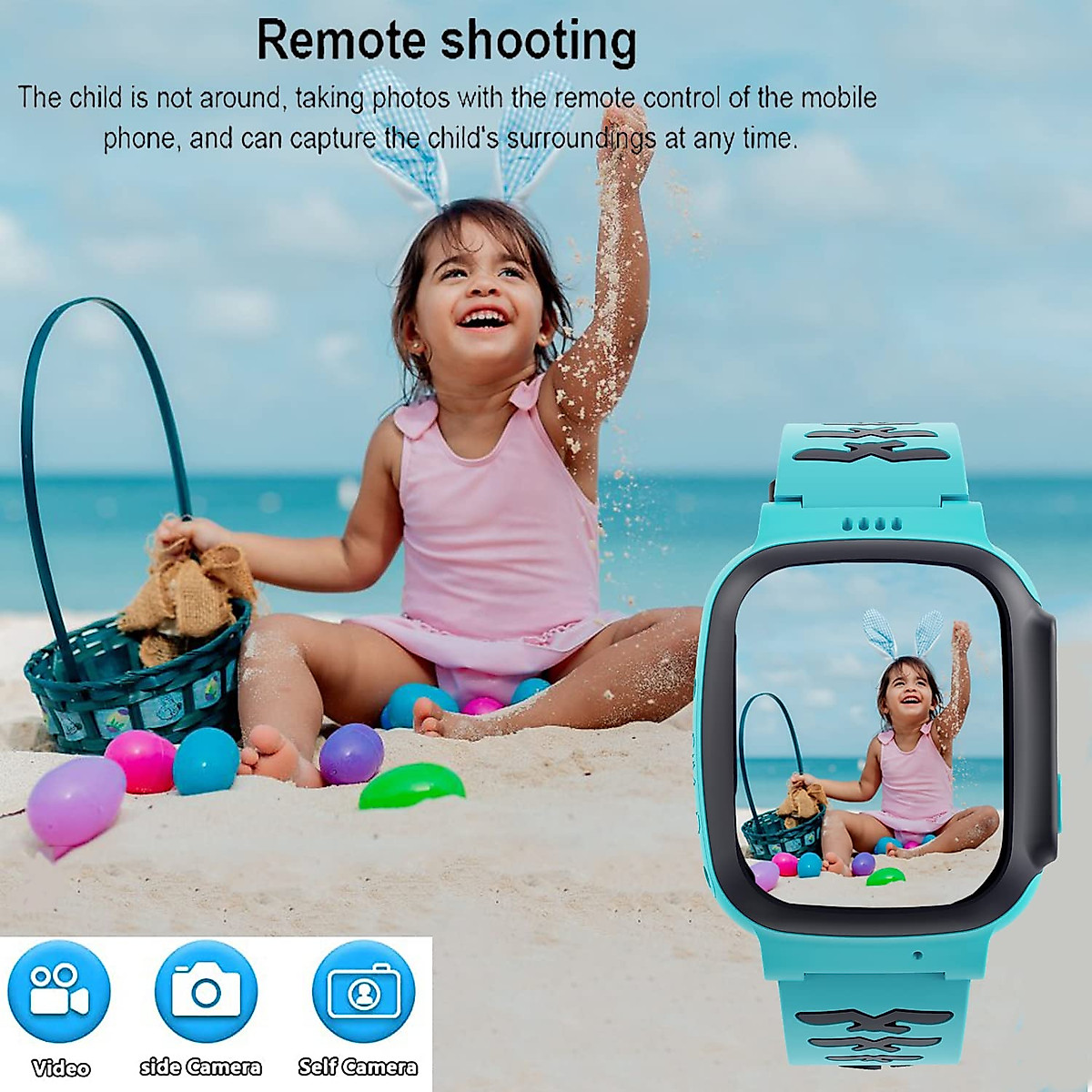 wsgpxtybb Kids Smart Watch Phone-Smartwatch for Kids with Clock Music MP3 Player Video Recorder Camera Games SOS Calculator Alarm (Build-in 4GB SD Card) HD Touchscreen for Age 4-12 Boys Girls Gifts