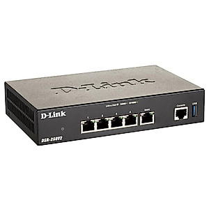 D-Link Unified Services VPN Router, 4 Port Gigabit Dual WAN Ethernet Load Balance Firewall Management Solution Mobile Broadband Support (DSR-250V2)