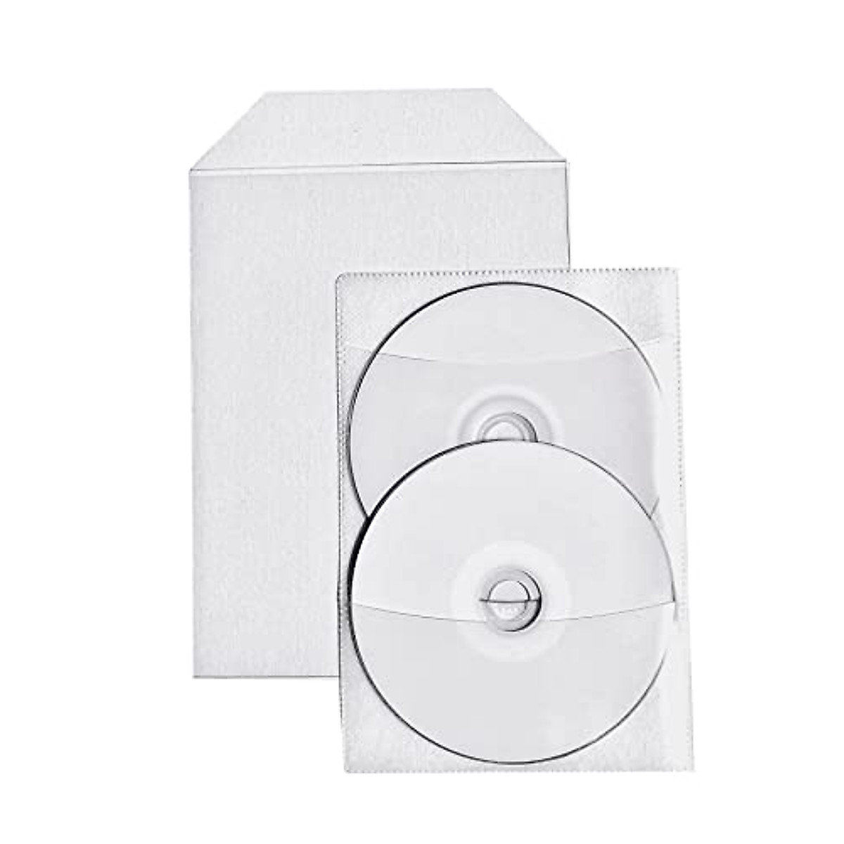 50 Clear CPP Plastic DVD Sleeves with Flap for 14mm DVD Box Awork & 2 disc Non-Woven sleeves By StarTechDeals