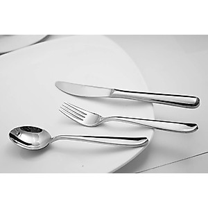 VANRA 3-Piece Children Flatware Set 18/10 Stainless Steel Child Set Tableware Set Silver Cutlery Set Silverware Dinner Utensils for Kids (Chrome Finished) (Fork Spoon Knife)