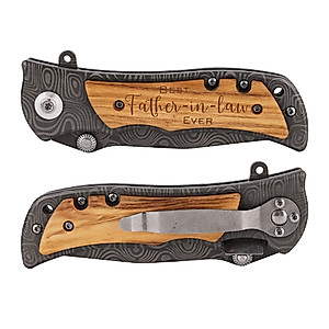 ZENNLAB Father-in-Law Gifts from Daughter-in-Law, Pocket Knife Gift for Father In Law Birthday Gifts, Christmas Gifts for Father-In-Law, Wedding Gift for Father of the Bride Gift, Bonus Dad Gift