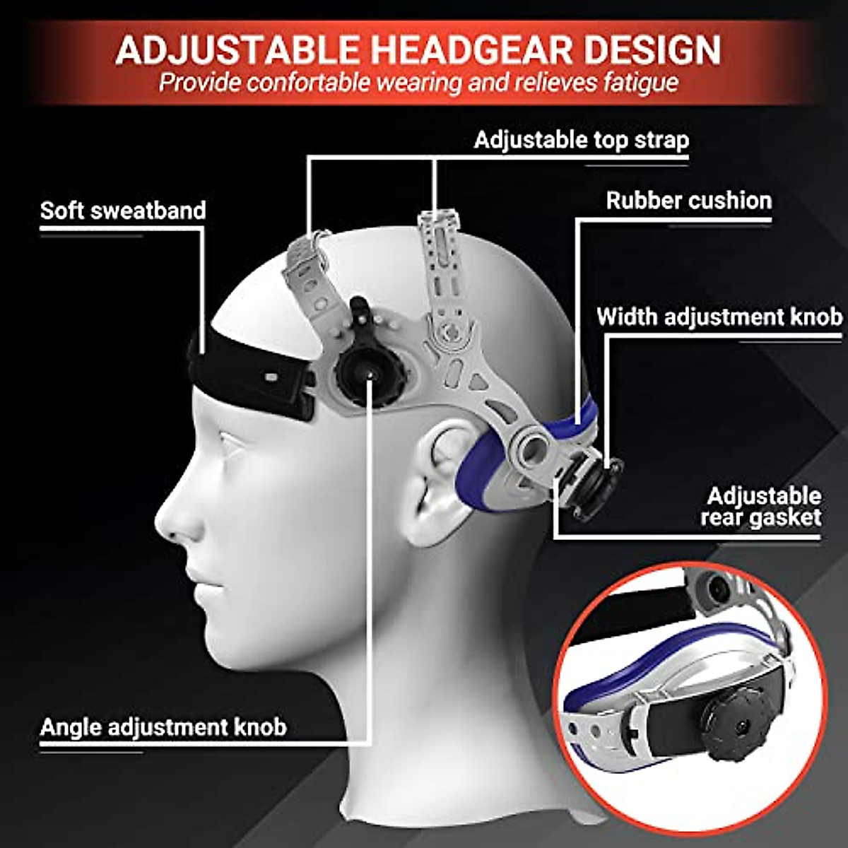 DEKOPRO Welding Helmet Solar Powered Auto Darkening Weld Hood Wide Shade 4/9-13 for TIG MIG ARC Welder Mask