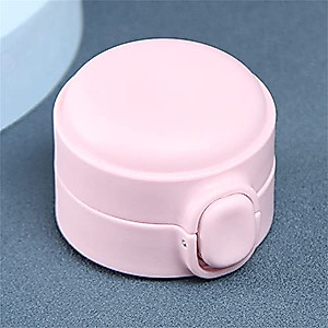 Stainless steel vacuum insulation Cup lovely pea cup student Mini bouncing cup (420ml, Beige)