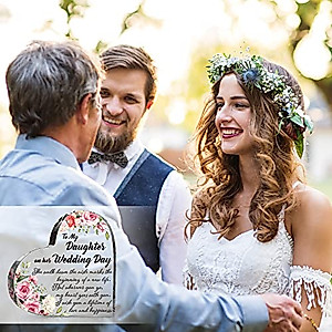 Daughter Wedding Gift from Mom Dad Bride Gifts for Wedding Day Wedding Gift for Daughter Mother of the Bride Gifts Wedding Keepsake Gifts to My Daughter on Her Wedding Day Acrylic Heart Wedding Gifts