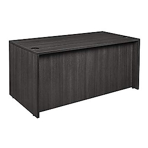 Regency Legacy Double Pedestal Desk with Four Drawers, 60", Ash Grey