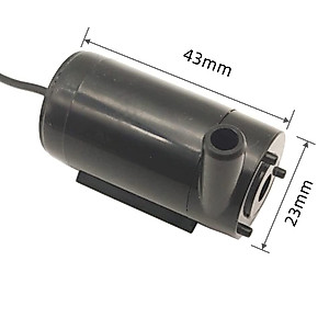 SazkJere 8pcs Micro Submersible Mini Water Pump DC 3V 5V Horizontal Aquarium Water Pump Low Noise for Fish Tank Pond Fountain Hydroponics Garden (Black)