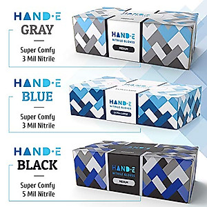 Hand-E Touch Disposable Blue Nitrile Gloves X Small 1000 Count - Latex Free Gloves, Powder Free, Medical Exam, Cooking