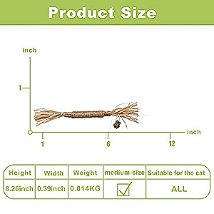 PAZ'S GIFT Catnip Toy Cat Toys Catnip Toy cat chew Toy cat Kicking silvervine Stick Teeth Cleaning Cute Kitten Teething Indoor Interactivecat Dental Care