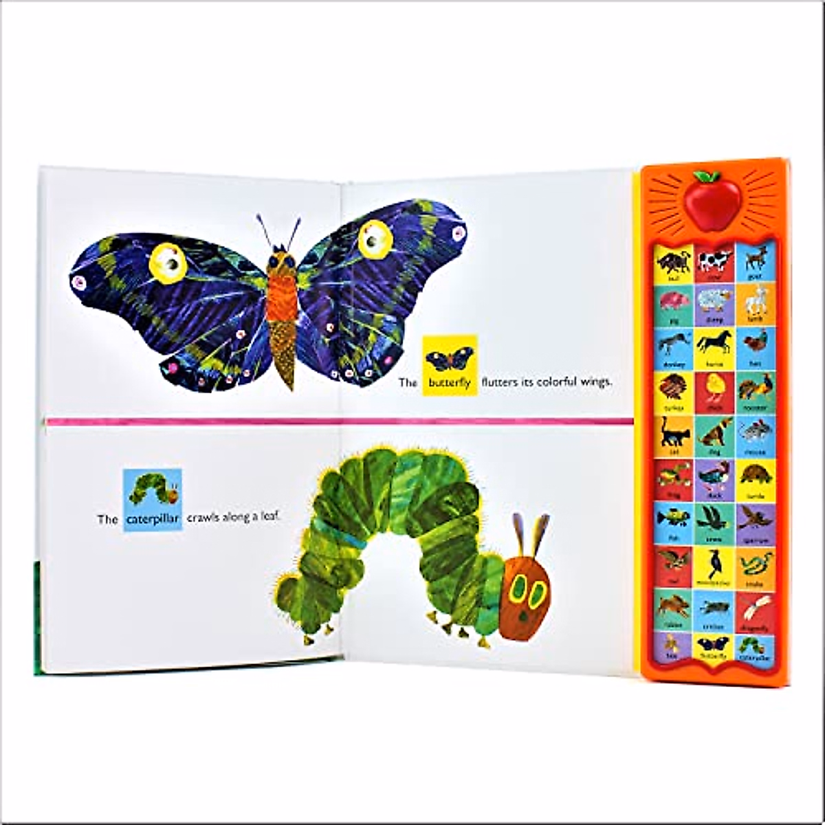 World of Eric Carle, Around the Farm 30-Button Animal Sound Book - Great for First Words - PI Kids
