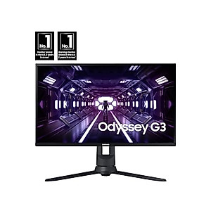 SAMSUNG 32" FHD 1080p Odyssey G3 Ultrawide Gaming Monitor, 1500R Curved Display, 165Hz, 5ms, AMD FreeSync Premium, Borderless Design, Eye Saver Mode, Black (LC32G35TFQNXZA)