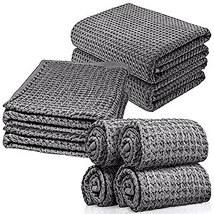 SUTERA - Silverthread Waffle Towel California - Grown Pima Cotton, Quick Drying, Ultra Soft, Lightweight and Absorbent - Waffle Weave Design