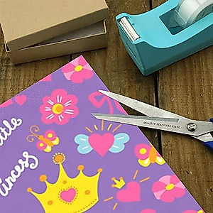 Veundei Gift Wrapping Paper Little Princess Wrapping Paper Roll Packing Paper Gift Wrap for Birthdays, Weddings, Party, Holiday, Baby Shower, 58 x22.8 Inch (9.18.sq.ft)