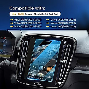 LFOTPP 2PCS Volv|o XC90(2021-2023), XC40(2021-2023), XC60(2021-2023), S60(2018-2023), S90(2017-2023), V60(2019-2023) V90(2019-2023) Car Navigation and Climat Control Air Conditioning Display Screen Protector Glass Center TouchScreen Protector High Clarity