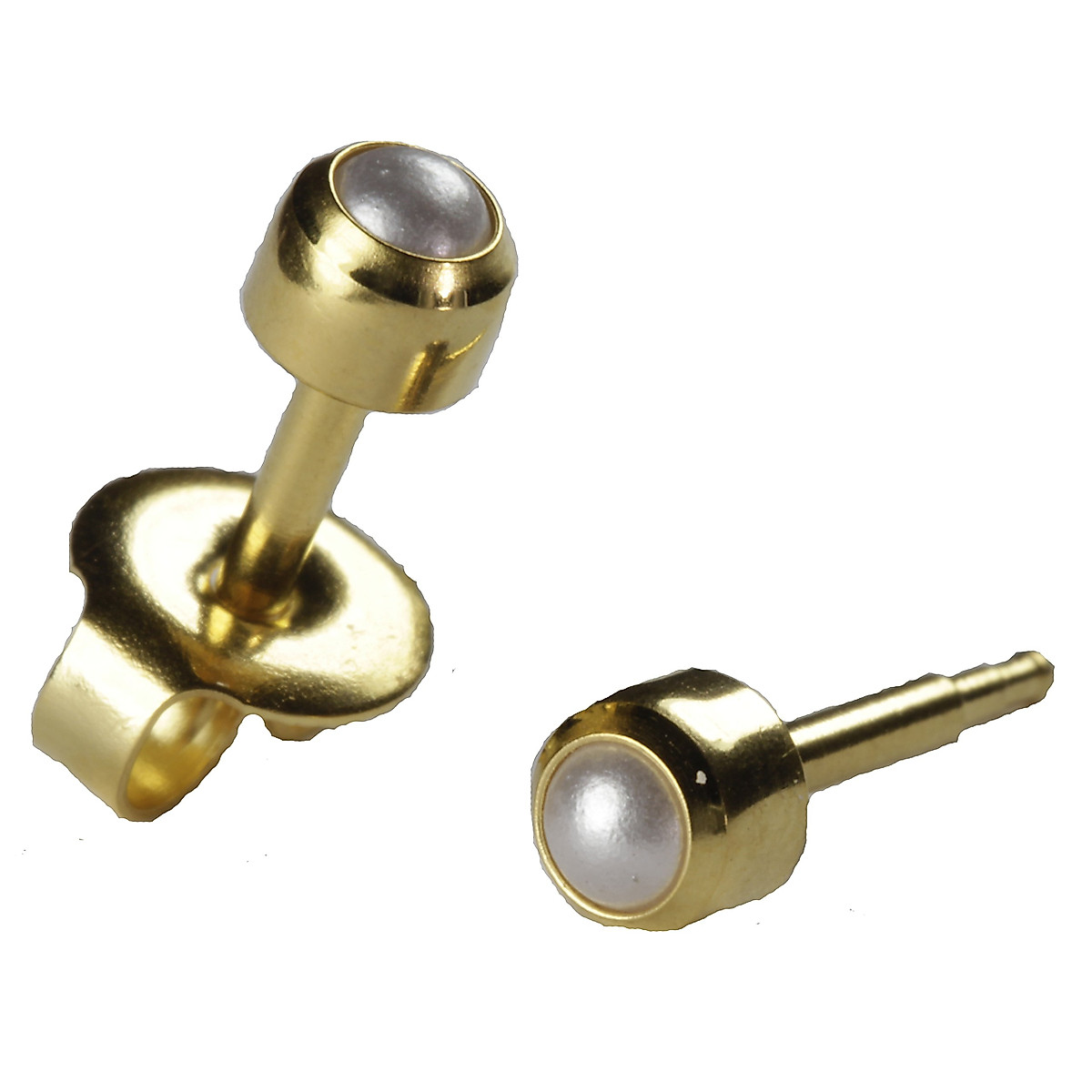 Ear Piercing Earrings 6 Pairs of 4mm 16ga Thick Post Gold Studex Studs Hypoallergenic