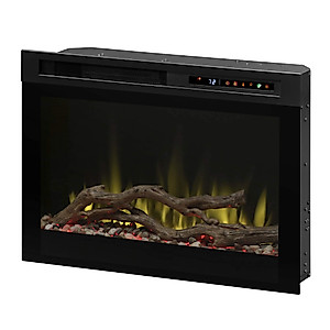 Dimplex 26 inch Multi-Fire XHD Pro Built-in Electric Fireplace with Acrylic Ice & Driftwood - Black, DF26DWC-PRO