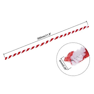 MECCANIXITY Pipe Cleaners Chenille Stems 30cm/12 Inch for DIY Art Creative Crafts Decorations, Red White Pack of 100