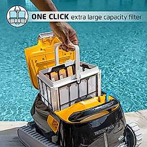 Dolphin Triton PS Plus WiFi Operated Robotic Pool [Vacuum] Cleaner - Ideal for In Ground Swimming Pools up to 50 Feet - Powerful Suction to Pick up Small Debris - Easy to Clean Top Load Filter Basket