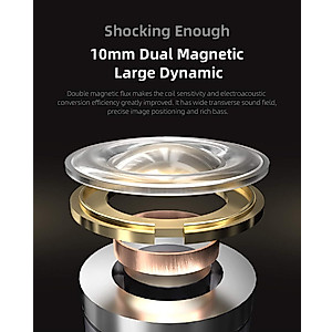 CCA C10 Pro in-Ear Monitor,HiFi 1DD 4BA Hybrid Five Drivers in-Ear Earphone,Aluminum Alloy Shell+Resin Cavity Wired Earbuds with 0.75mm CPin Gold Plated Detachable Cable (No Mic, C10pro Black)