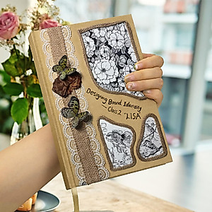 Dynta Hardcover Sketchbook Blank Notebook Bulk 6 Packs Unlined A5 Size 5.7”x8.3” 120 Sheets/240 Pages Premium Paper Sketch Pad for Drawing Books Art Supplies for Office School Travelers Journal