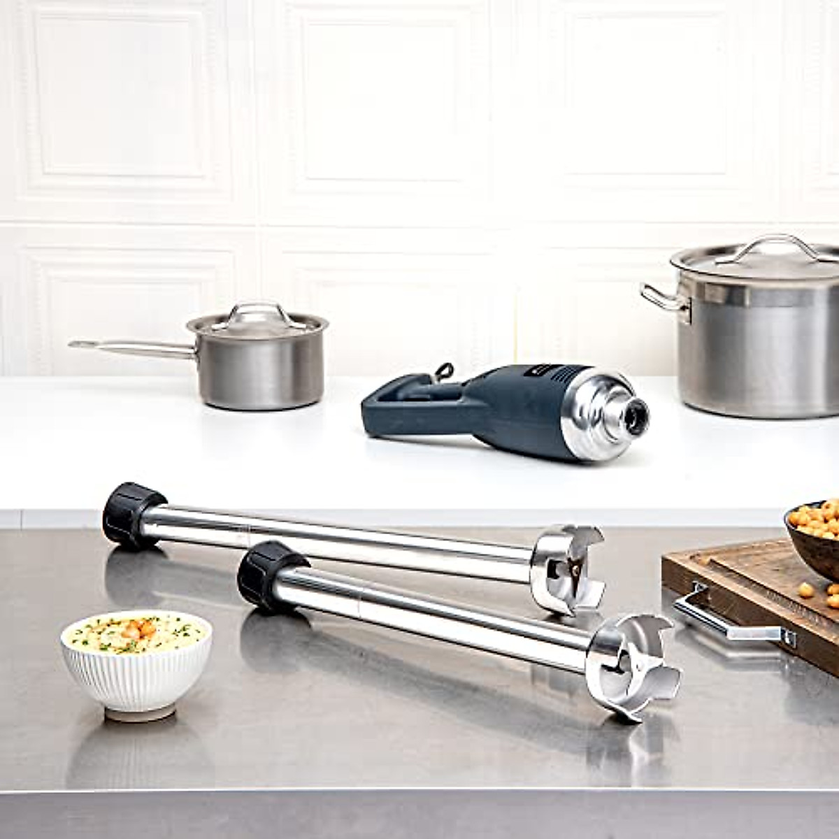 Restaurantware Hi Tek Stainless Steel Blending Shaft - Fits Variable Speed Immersion Blender - 18" - 1 count box,Silver