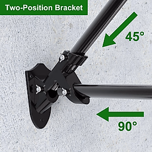 FFILY 5 FT Flag Poles for 3x5 Flags Outdoor, Flag Pole for Outside House with Tangle Free Flag Pole Rings, Heavy Duty American Flagpoles Residential kit for House, Porch