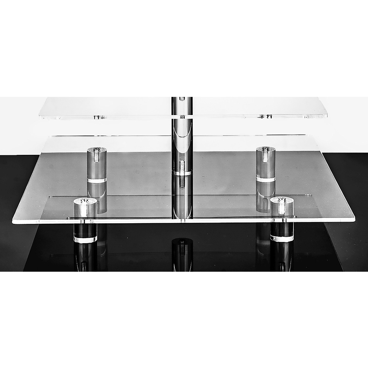 Jusalpha® Large 6 Tier Wedding Party Square Cupcake Stand-Cake Stand-Cupcake Tower-Dessert Display Stand (Large 6 Tier with Base) (6SF)