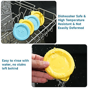 3.3-inch Silicone Lids Only Compatible with Netany, Joyjolt and Kook Glass Pitcher, Drink Dispenser Lids for Party & Tea & Juice, Glass Carafe Lids Replacement, Reusable Water Pitcher Lid, 4 Pack