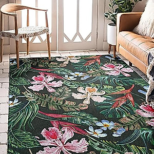 Dalyn Rugs Indoor/Outdoor Tropics TC6 Black Washable 8' x 10' Rug