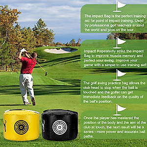 JIUYIBC Golf Impact Bags, Golf Swing Trainer,Golf Gifts for Men, Durable Waterproof