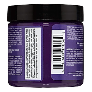 MANIC PANIC Electric Amethyst Purple Hair Dye - Classic High Voltage - Semi Permanent Bright Purple Hair Color With Violet And Blue Undertones - Vegan, PPD & Ammonia Free (4oz)
