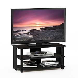 Furinno Sully 3-Tier Stand for TV up to 40, Espresso/Black