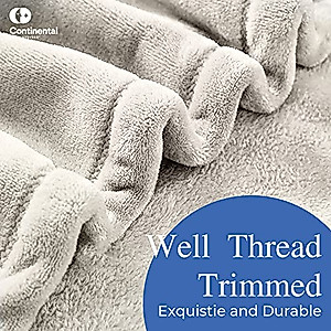 Continental Bedding - Super Soft Flannel Fleece Throw Blanket, Lightweight 320GSM, Great for Sofas, Couches, Beds, Camping, and Travel, The Whole Room Feels Soft and Cozy