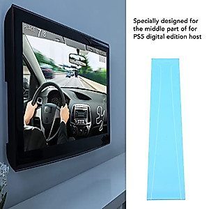 Console Middle Skin, Scratch Resistant Protection Strip Film Console Center Part Dustproof PVC Integral Replacement Easy Cleaning for Digital Edition Host (Blue)
