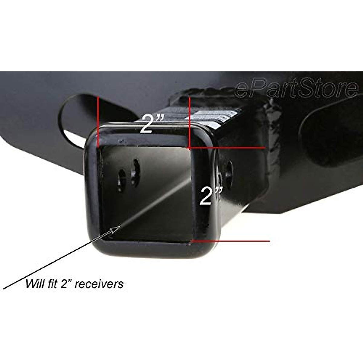 LFPartS 2" Rubber Trailer Hitch Cover Tube Plug Insert Fits 2" Receivers (Plain Black)
