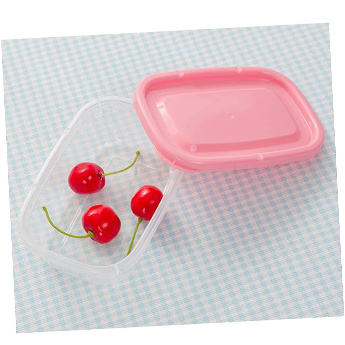 UPKOCH Stackable Mini Plastic Crisper Rectangular Food Containers 200ml Sealed Boxes Microwave Safe for Lunch Travel Color