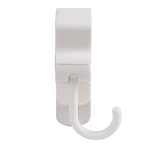 Saim 10Pcs Plastic Hooks Clip Design Firm Hanger ABS Smooth and Bright Suitable for Bathroom Kitchen Bedroom Offices