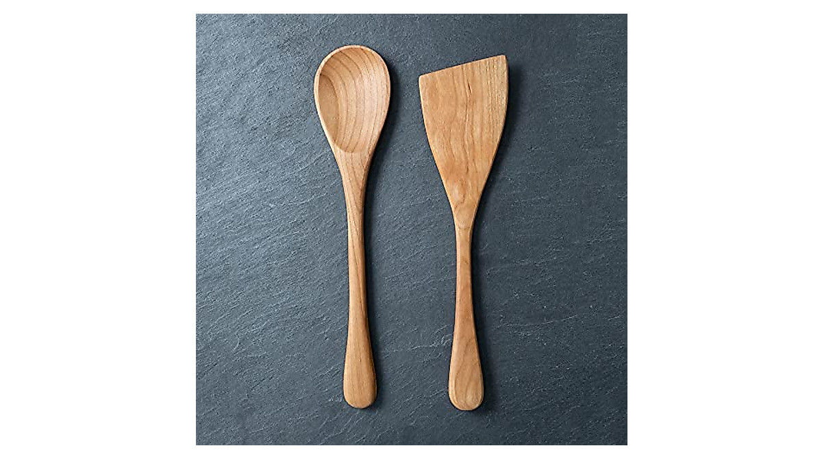 Handmade Cherry Wood Spoon & Spatula Set - USA Made