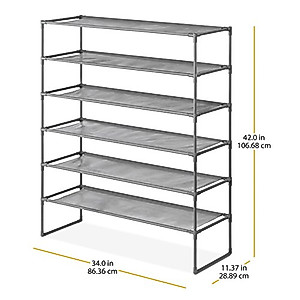 Whitmor Spacemaker 6-Tier Shelves, Gunmetal