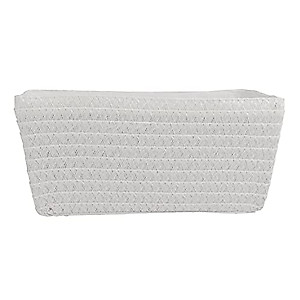 WENKO Storage Chromo White-Bathroom Basket, 28 x 19.5 x 12 cm