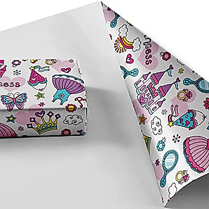 Gift Wrapping Paper 30" x 84" Sheet Vintage Style (Princess)
