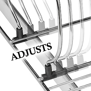 Lynk Professional® Pot and Pan Organizer for Cabinet - Pull Out Pan Organizer Rack - Slide Out Pans and Pots Lid Holder - Under Cabinet Kitchen Organization and Storage - 11" Wide x 21" Deep - Chrome