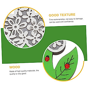 DOITOOL Floral Table Night Light Decor Wooden LED Light Indoor Night Lamp for Home Office Decoration