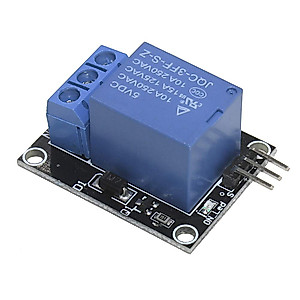 KeeYees 5pcs 1 Channel 5V Relay Module Board Shield KY-019 LED Indicator for Arduino + 3pcs 20CM 10Pin Female Male Jumper Wires